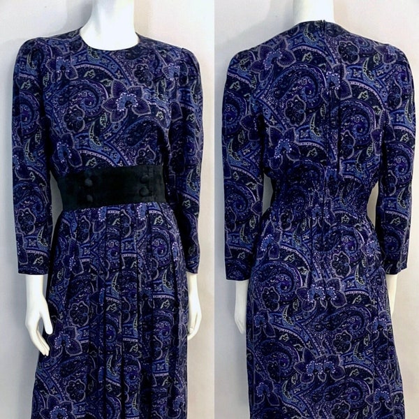 80s Purple Dress - Etsy