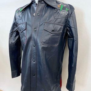 70's Deadstock, Navy Blue, Vinyl Jacket, Snap Button by Vanderbilt (M/L ...