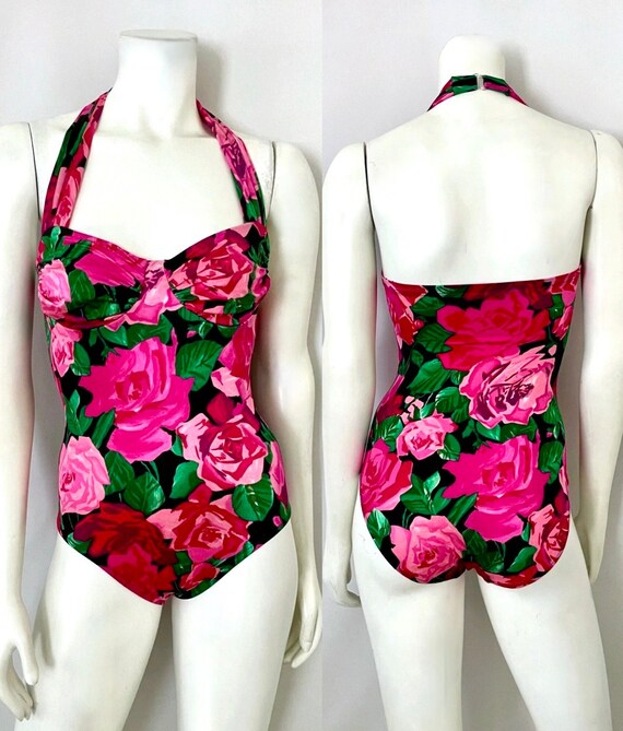Vintage 80's Jantzen, Floral Swimsuit, One Piece (Siz… - Gem