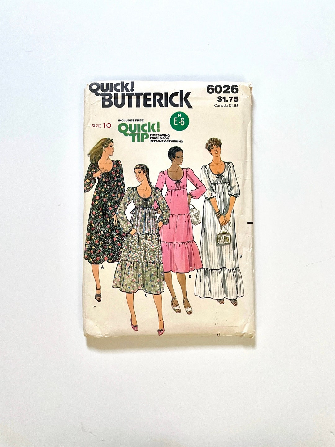 70's Uncut Butterick 6026 Dress size 2/4 - Etsy