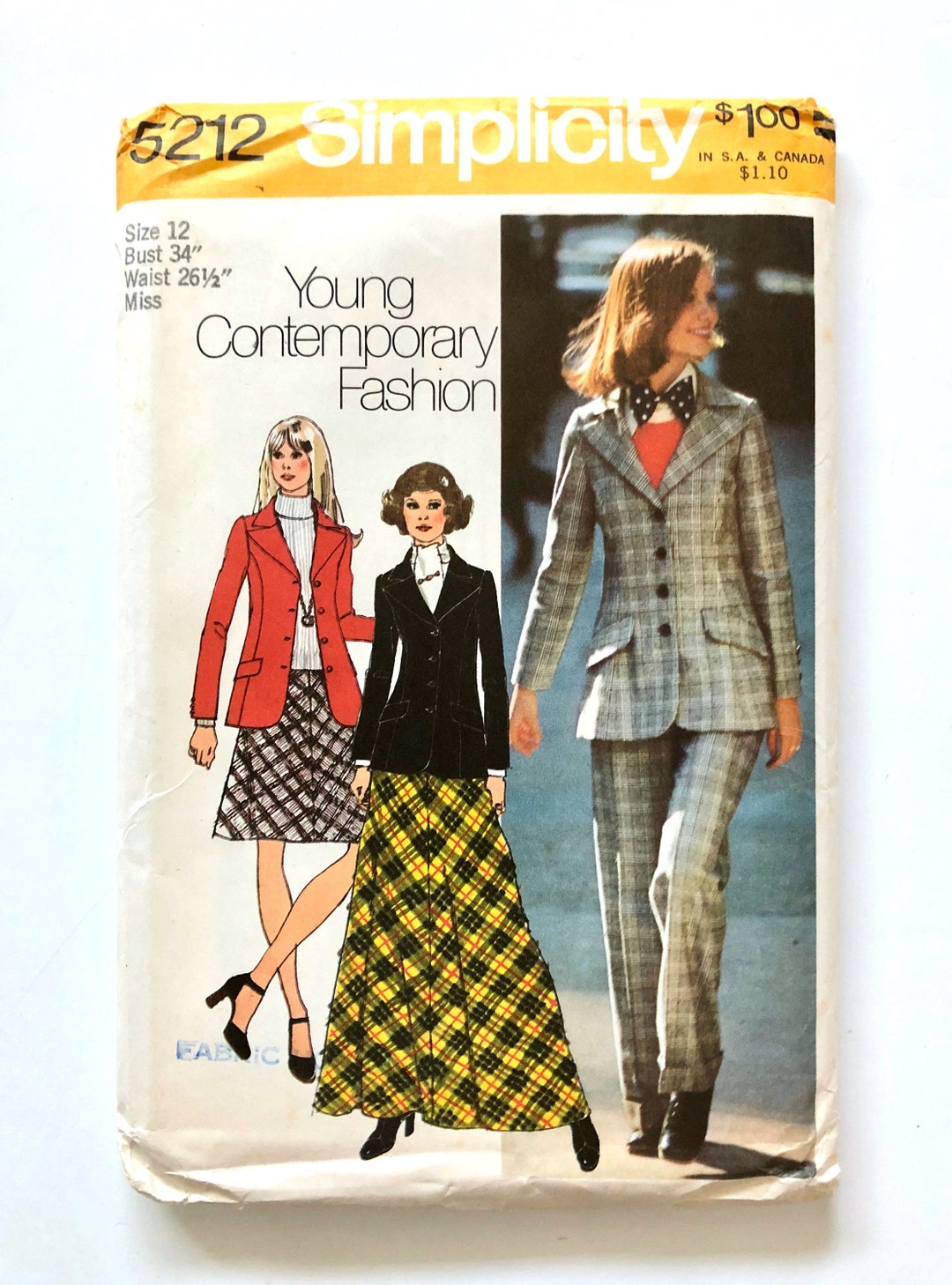 70's Uncut Simplicity 5212, Blazer, Bias-skirt, Pants (S) - Etsy