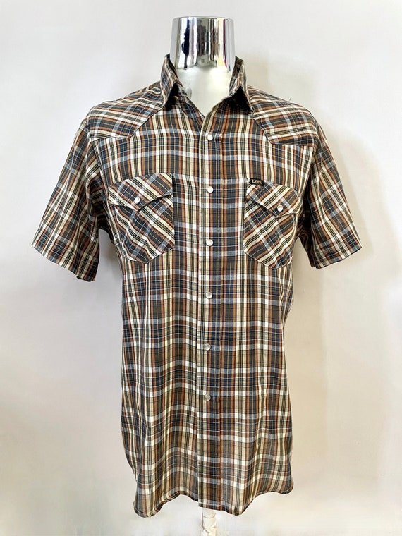 Vintage lee plaid button - Gem