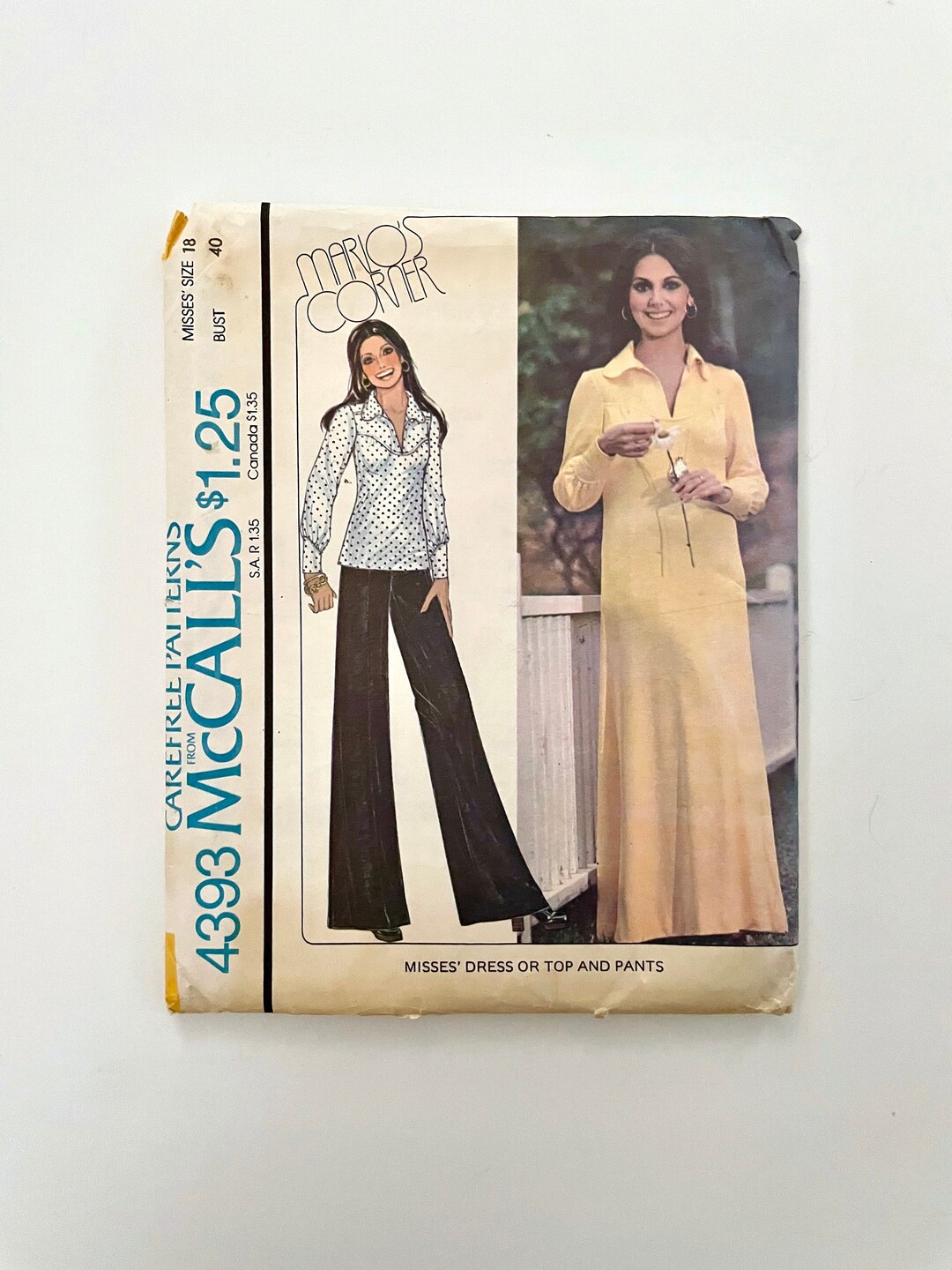 70's Mostly Uncut Mccall's 4393, Dress, Top (XL) - Etsy