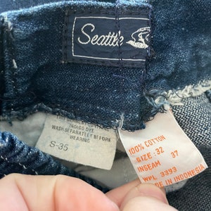 Vintage 80's Seattle Blues Jeans, High Waisted, Dark Wash, Long (XL) - Etsy
