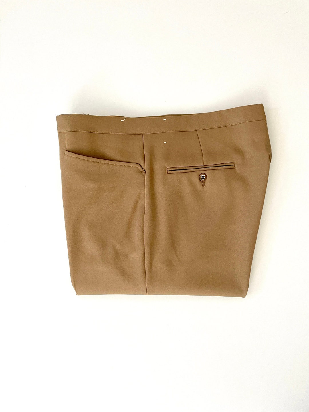 Vintage 70's Sansabelt, Tan, Polyester, Bootcut Pants W34 - Etsy