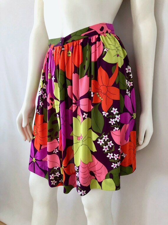 Vintage 60's/70's Speedo, Neon, Floral, Flare, Mini S… - Gem