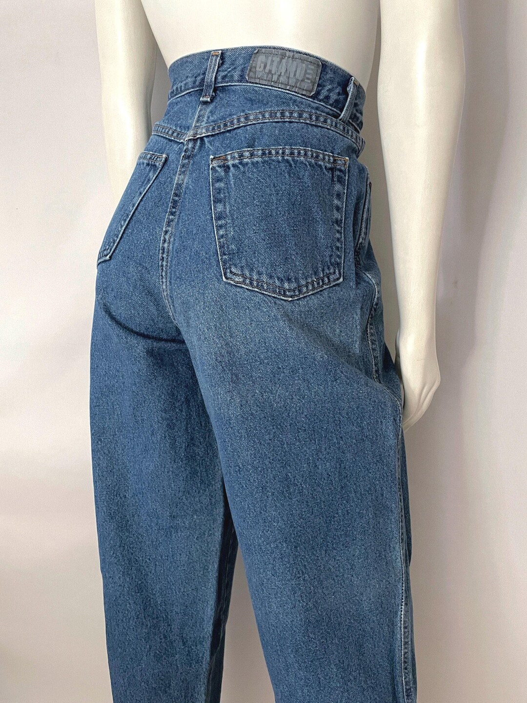 90's Gitano Jeans, High Waisted, Tapered Leg, Long, Denim (L) - Etsy