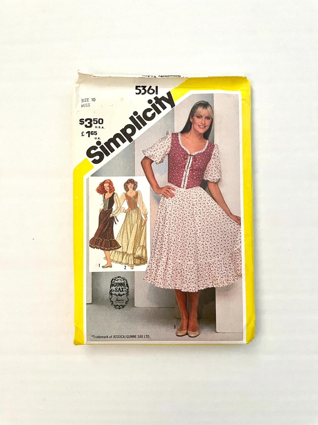 80's Uncut Simplicity 5361, Gunne Sax Dress Two Length (S) - Etsy