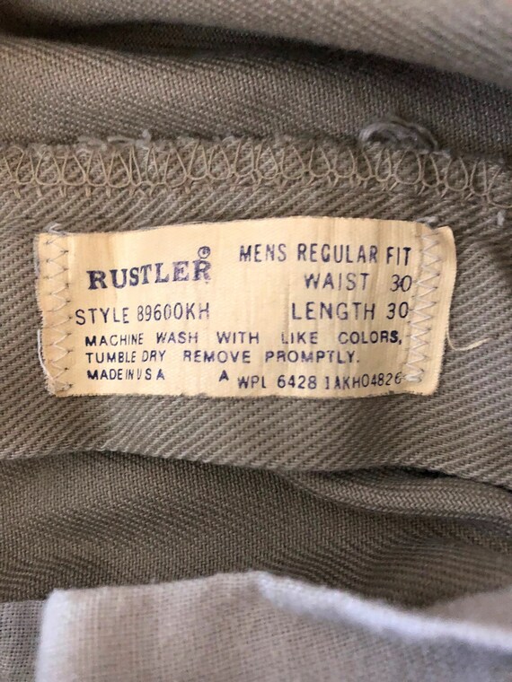 Vintage 80's Rustler Pants, Tan, Straight Leg, Work P… - Gem