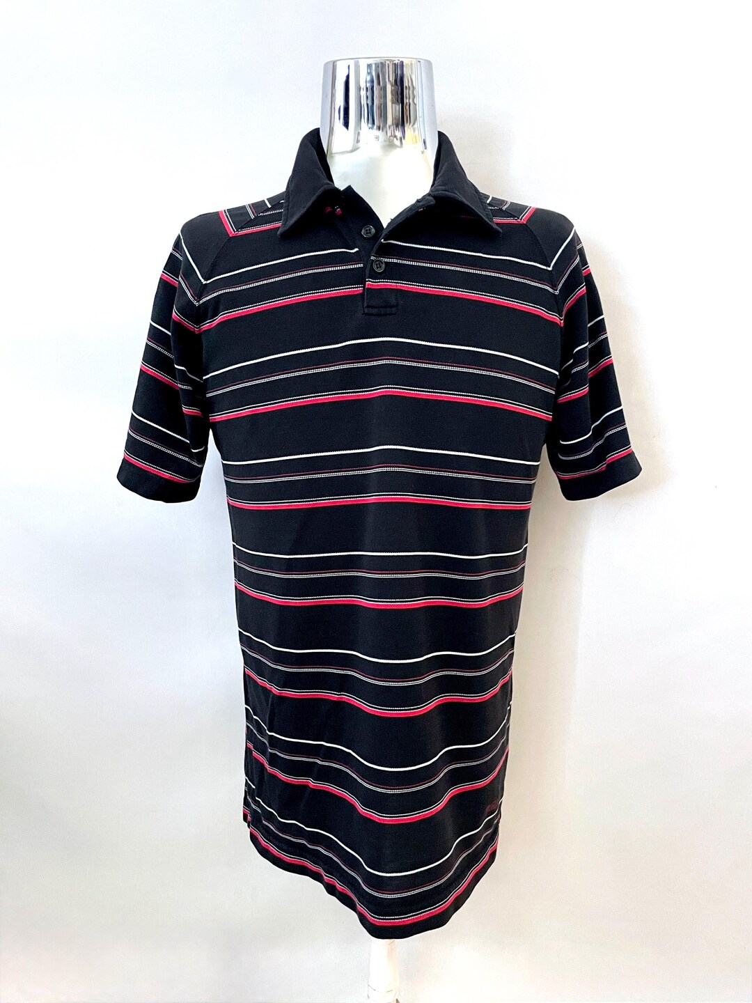 90's Hurley, Black, Striped, Polo Shirt (M) - Etsy