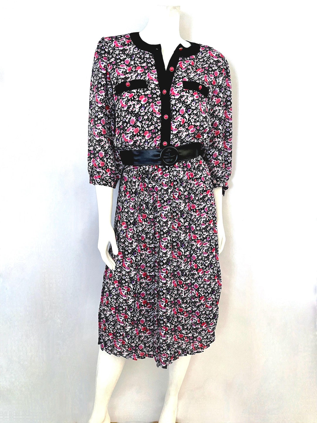 90er Jahre Blümchen Kleid von Breli Originals (L) - Etsy Österreich