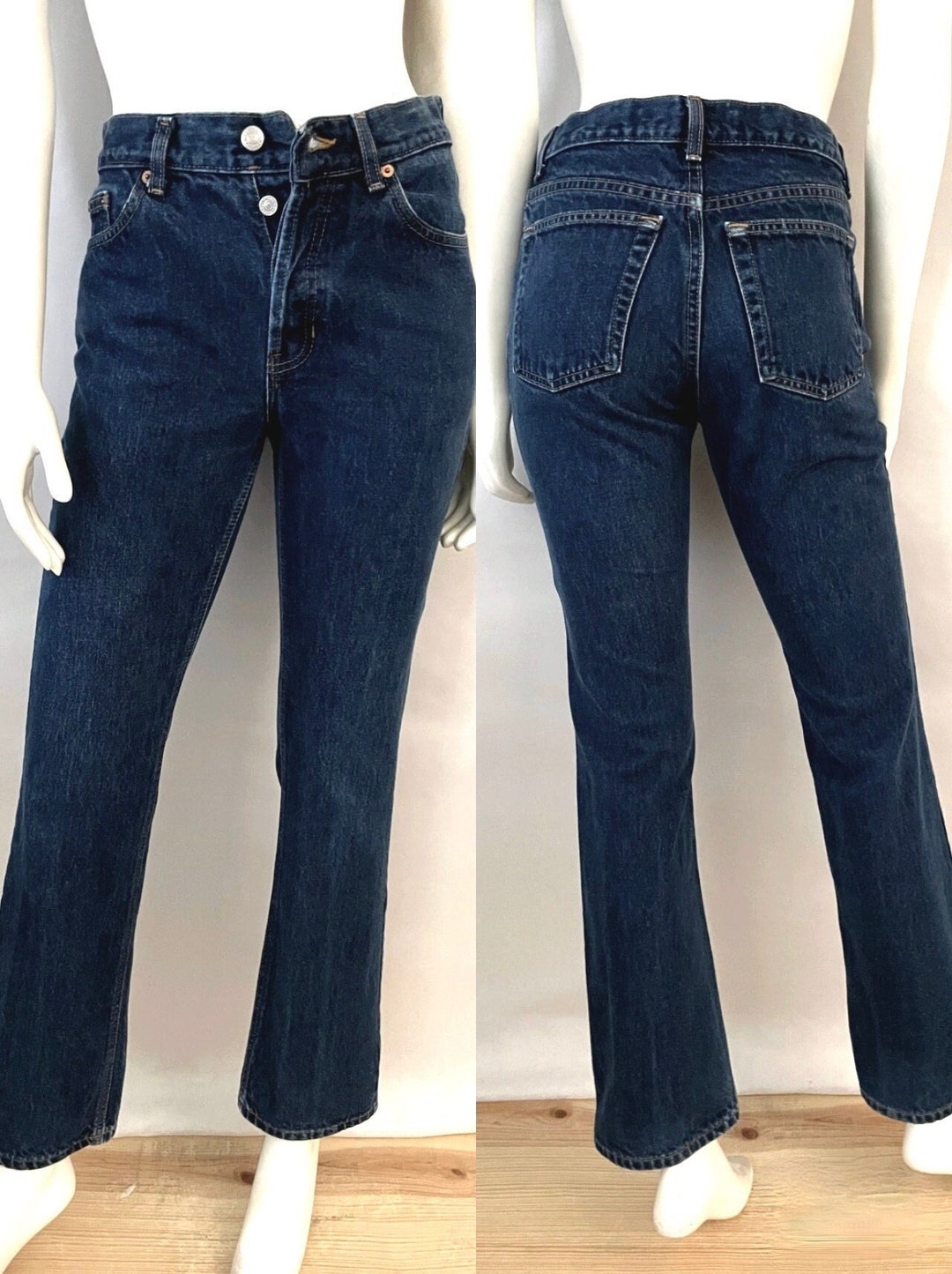 Vintage 80's Gap Jeans USA, Bootcut, Button Fly, Denim S - Etsy