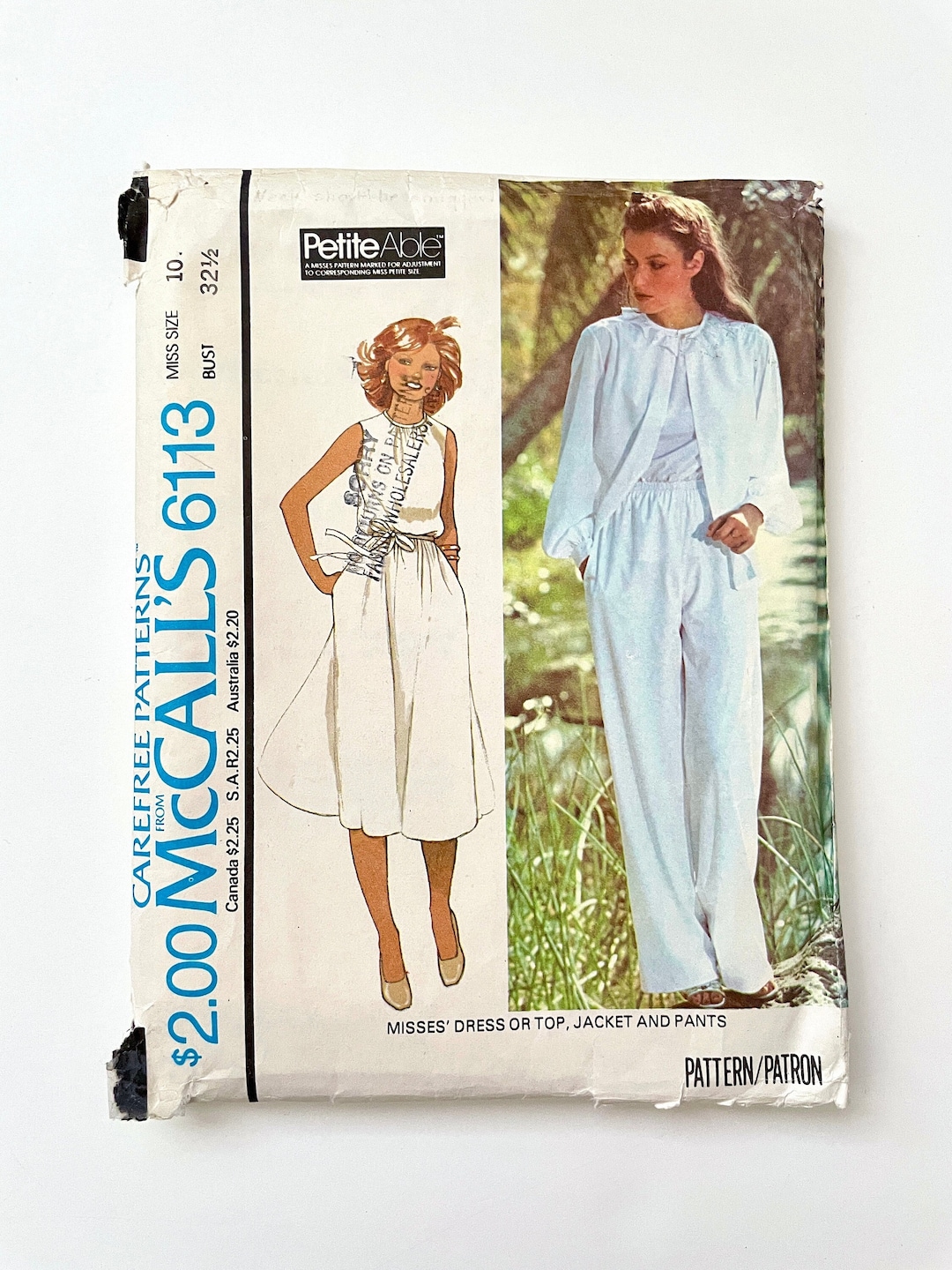70's Mccall's 6113, Dress, Top, Jacket, Pants (S) - Etsy