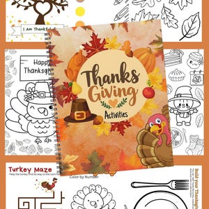 Thanksgiving Activities for Kids, TK and Kindergarten Printable PDF - Etsy