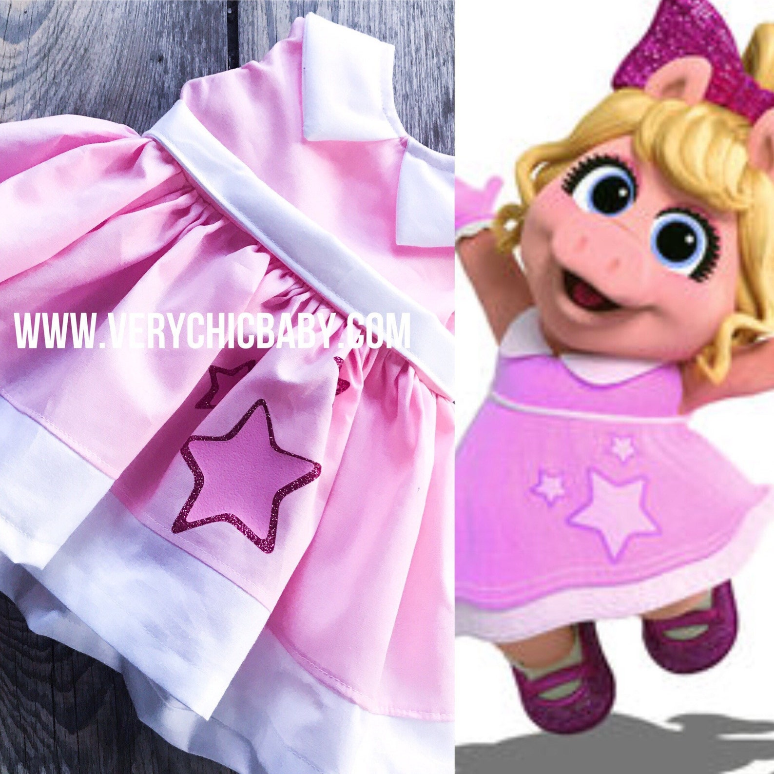 Miss Piggy Dress Muppet Babies Dress Piggy Costume Miss - Etsy