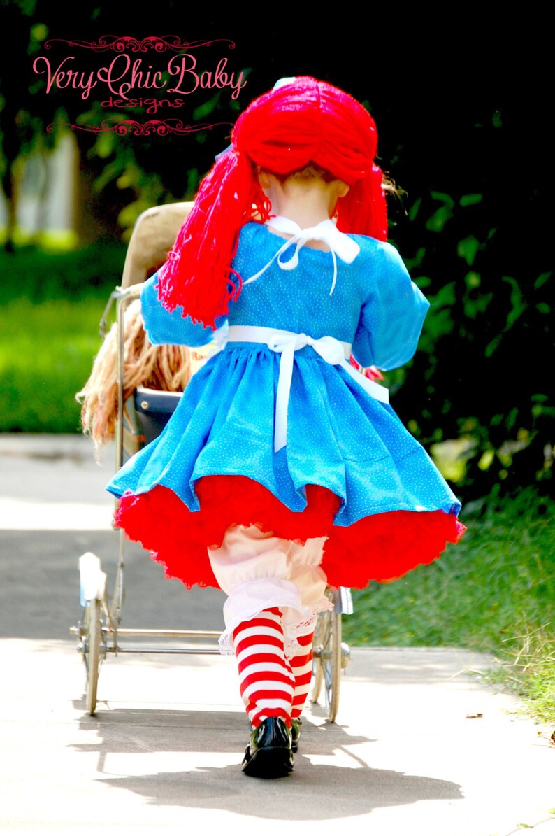 Raggedy Ann Doll Baby Ragdoll Costume Dress & Bow Dress up Pageant ...