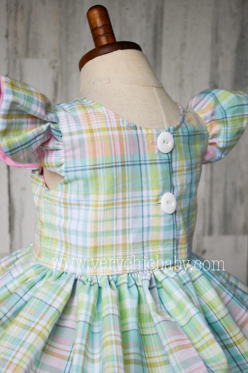 Plaid Easter Dress With Vintage Eyelet Trim - Etsy