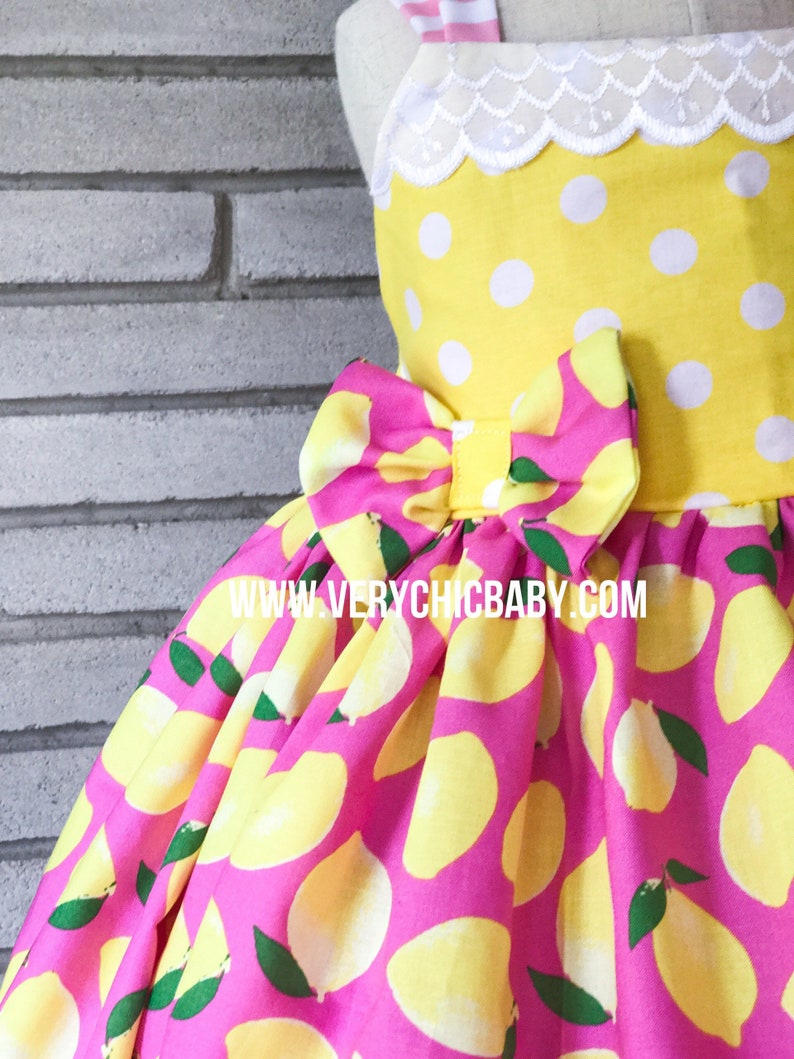 Lemon Dress, Lemonade Dress, Girls Lemon Dress, Lemonade Stand Dress ...