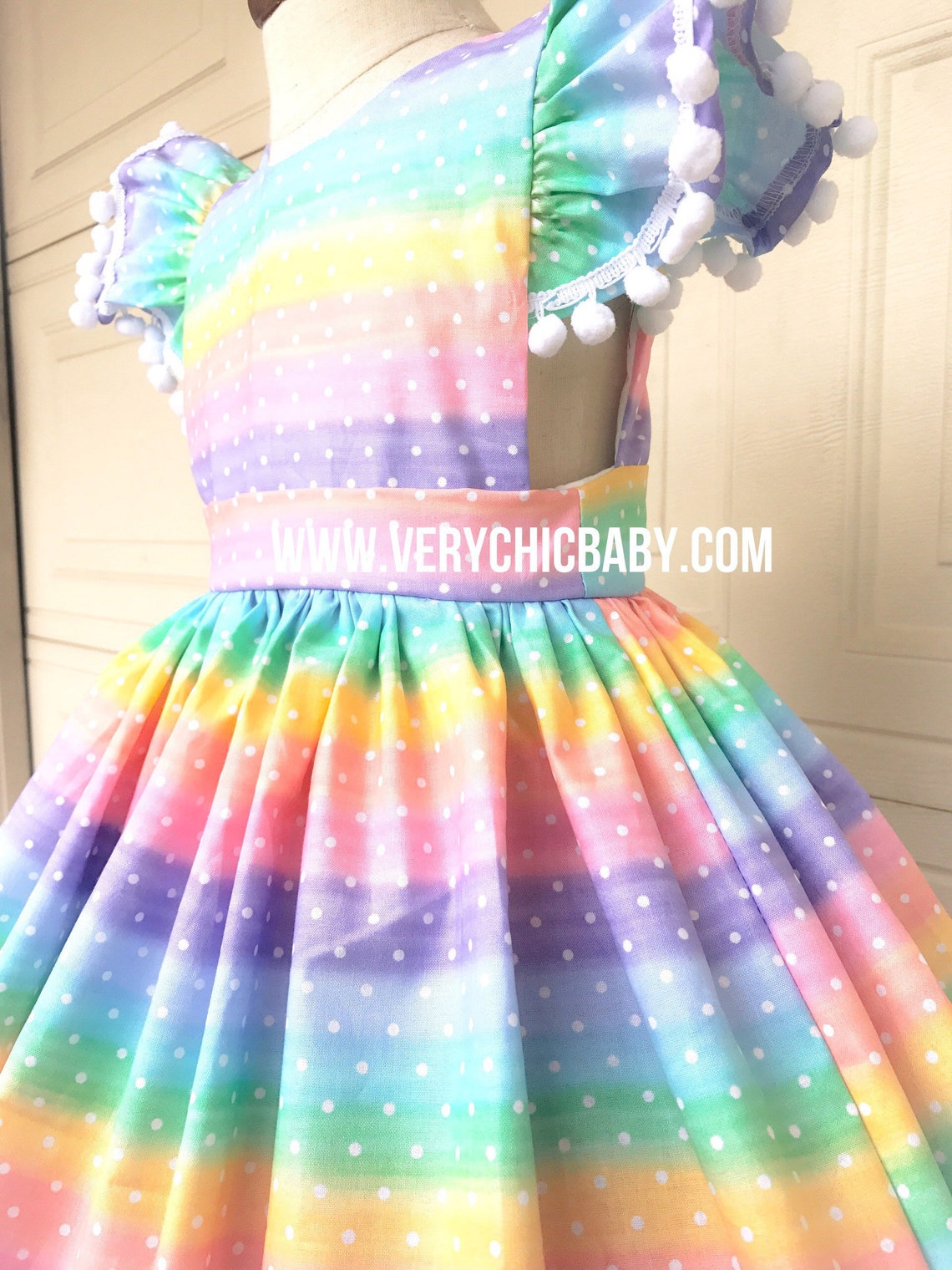 Rainbow Dress Rainbow Birthday Dress Girls Rainbow Dress | Etsy