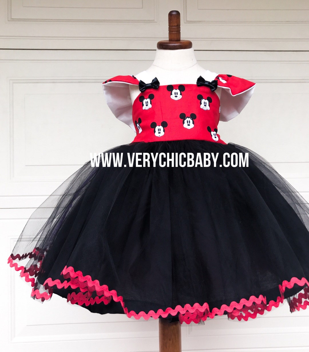 Mickey Mouse Dress - Etsy