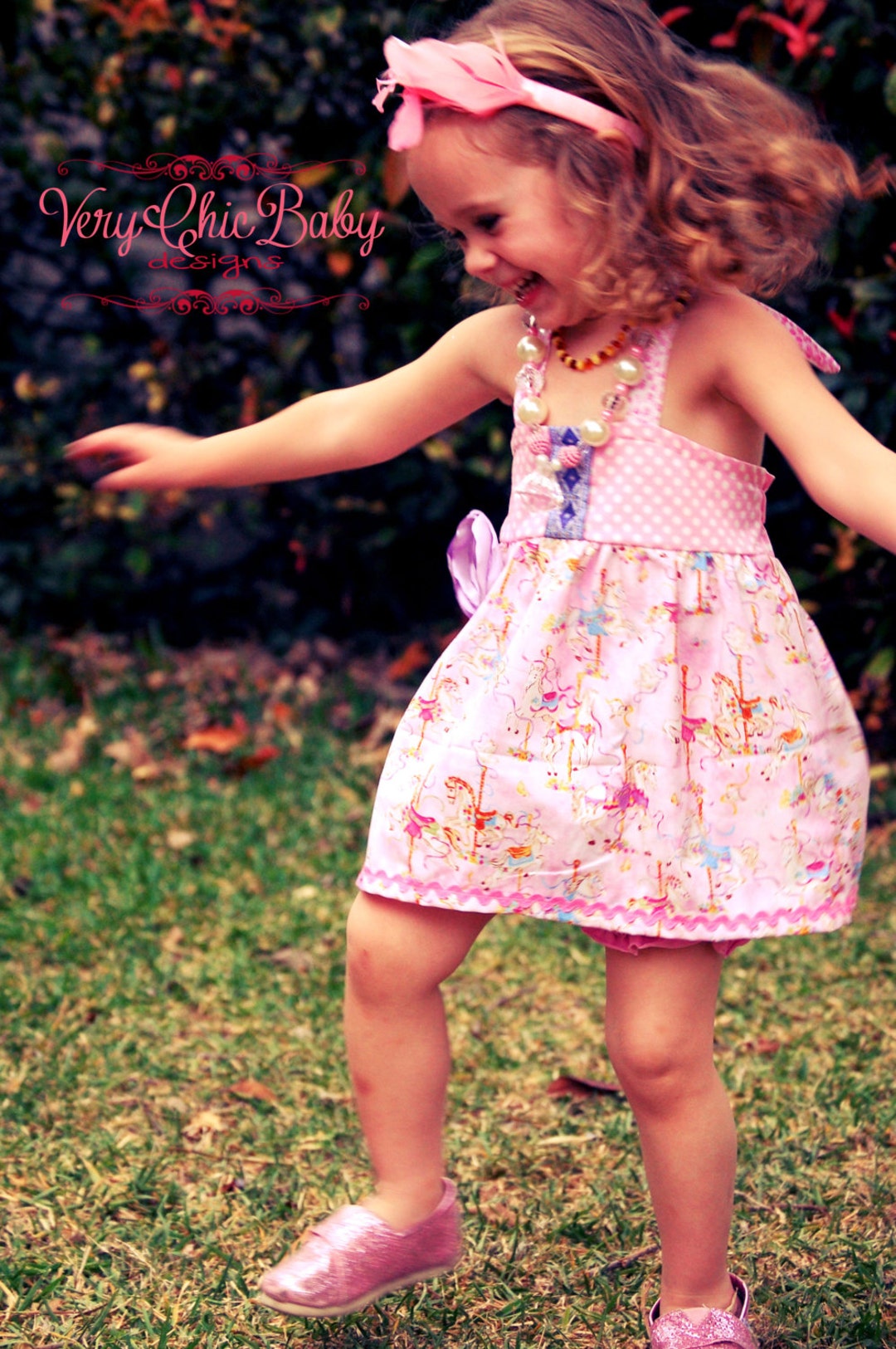Carousel Dress, Pink Carousel Dress, Carousel Birthday Dress, Carousel ...