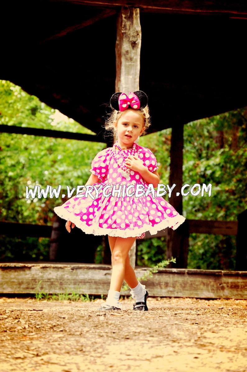 Minnie Mouse Dress Minnie Mouse Pink Dress Pink Minnie Mouse | Etsy
