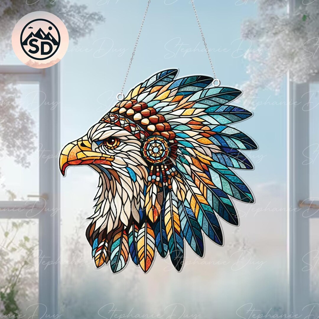 Bald Eagle ACRYLIC Window Hanging, Eagle Lover Gift, Bird Lover Gift ...
