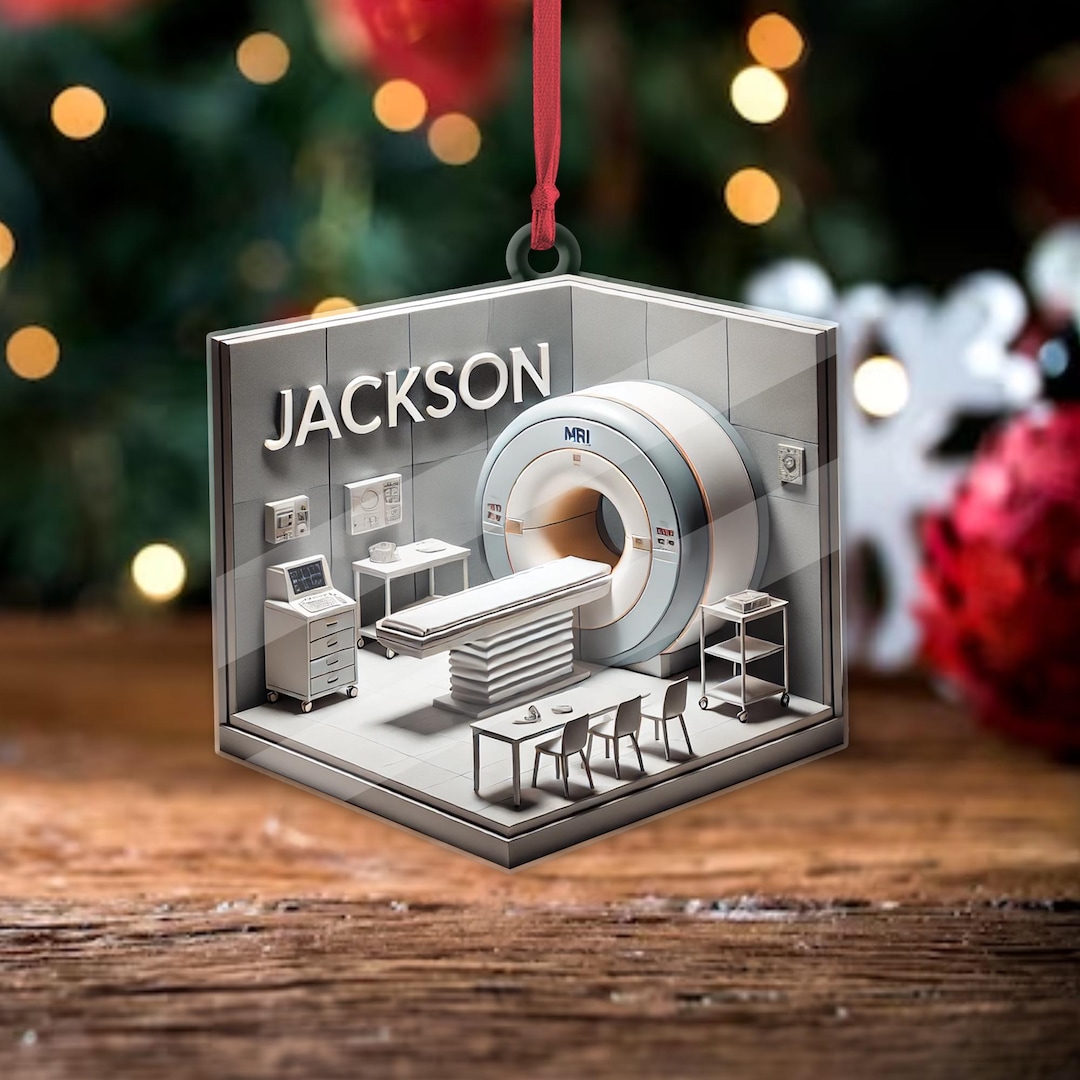 2D FLAT Personalized Mri Room Christmas Ornament, Mri Technologist ...