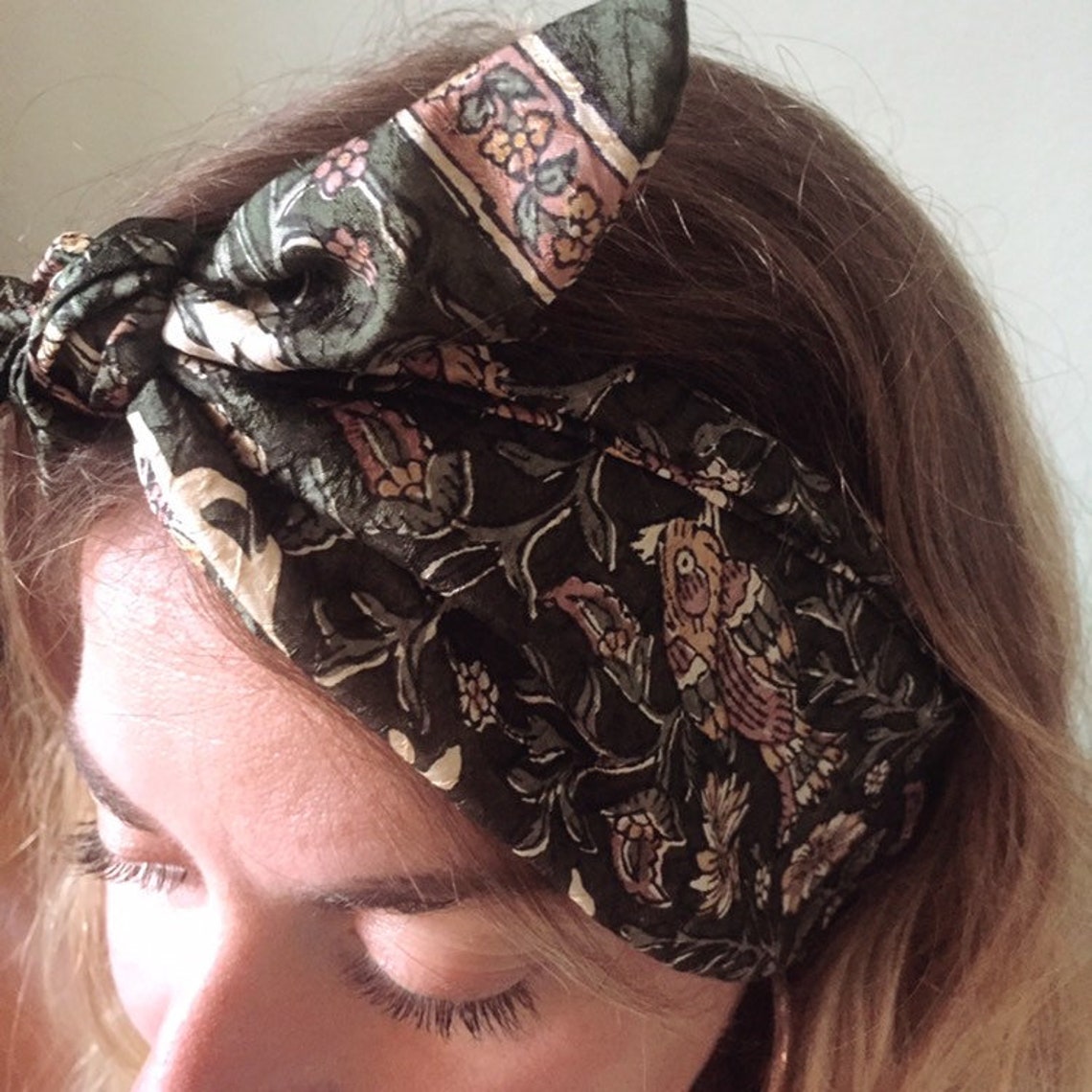 Boho Head Scarf, Head Wrap, Vintage Hair Tie, Boho Scarf, Head Band ...