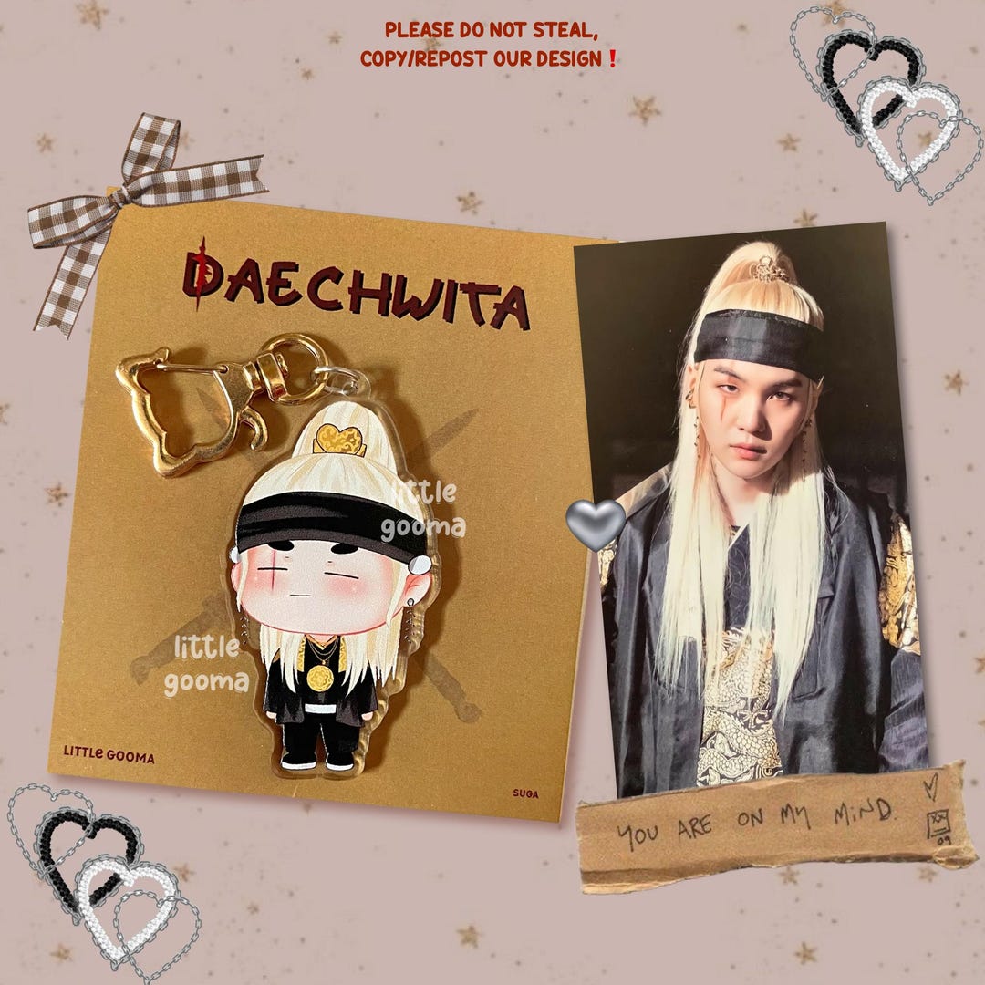 BTS SUGA Keychains / Kpop Acrylic Keychains / Keyring - Etsy