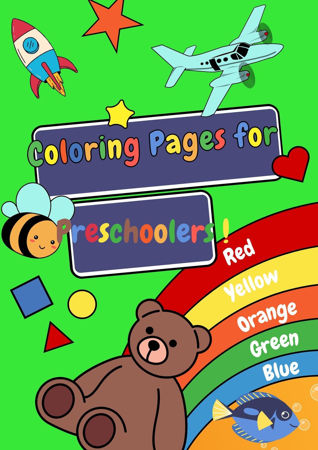 Printable Coloring Pages for Toddlers – Fun and Easy Art Activities - Etsy