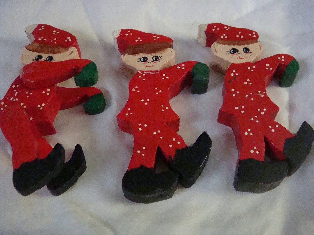 Elf Ladder Climers Wood Vintage 3D - Etsy