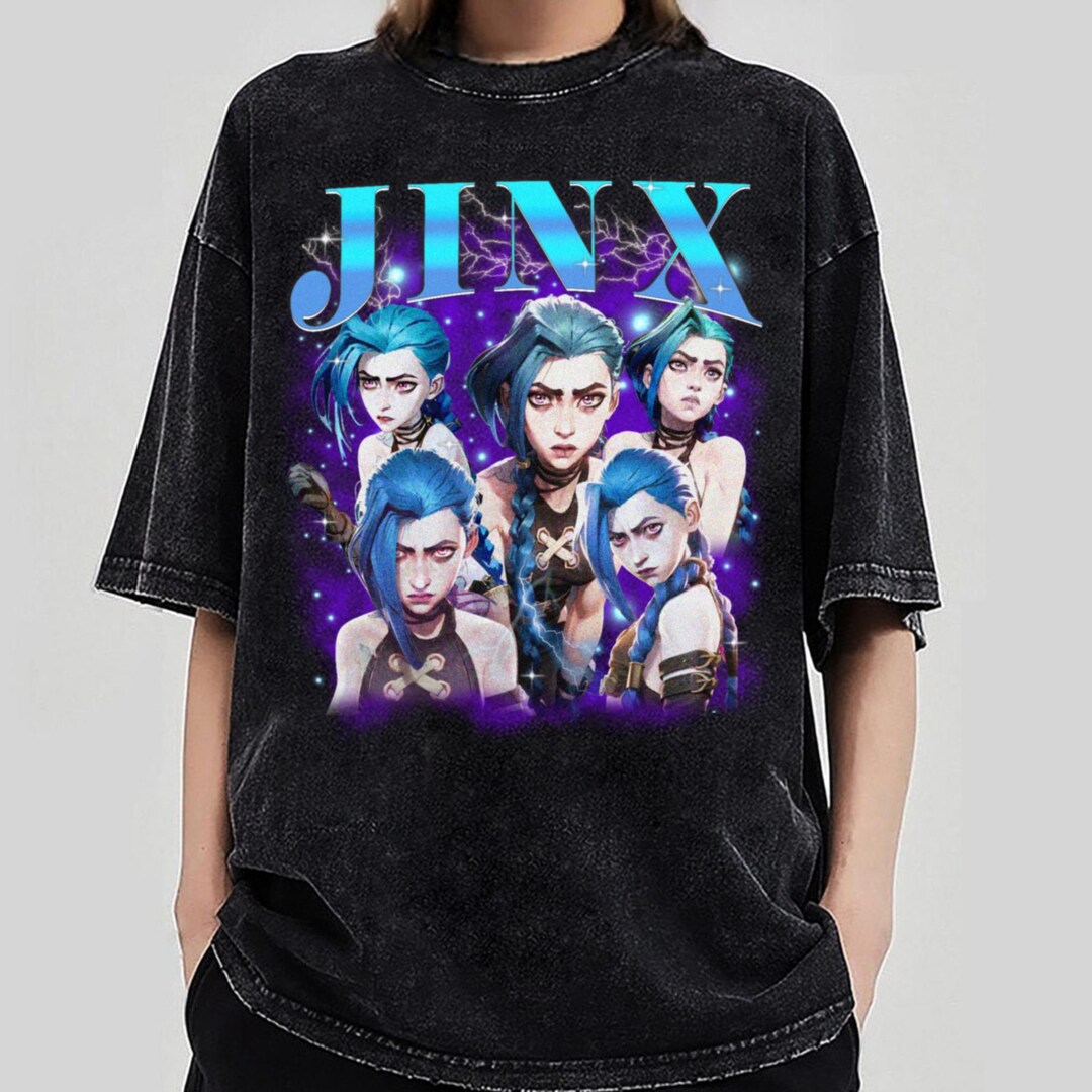 Jinx Arcane Bootleg Shirt, Vintage Streetwear League of Legends, Anime ...