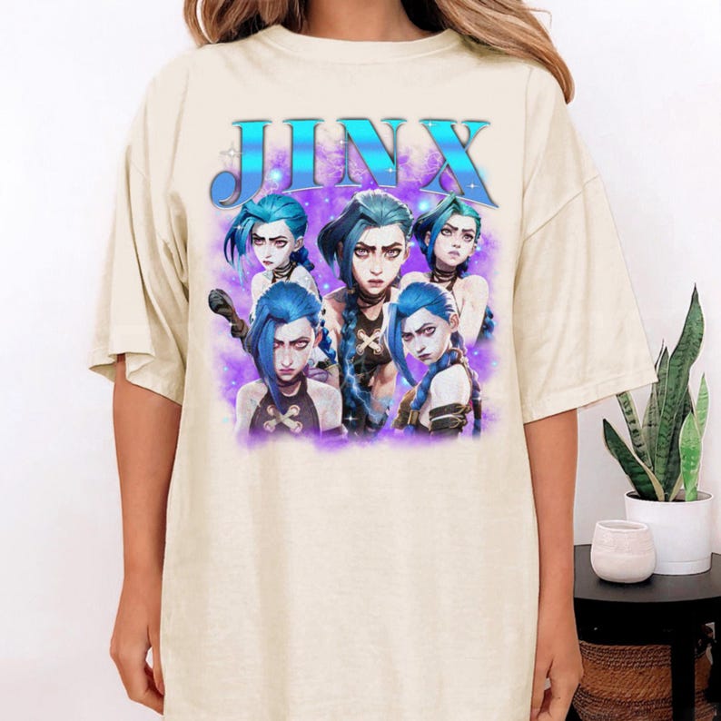Jinx Arcane Bootleg Shirt, Vintage Streetwear League of Legends, Anime ...
