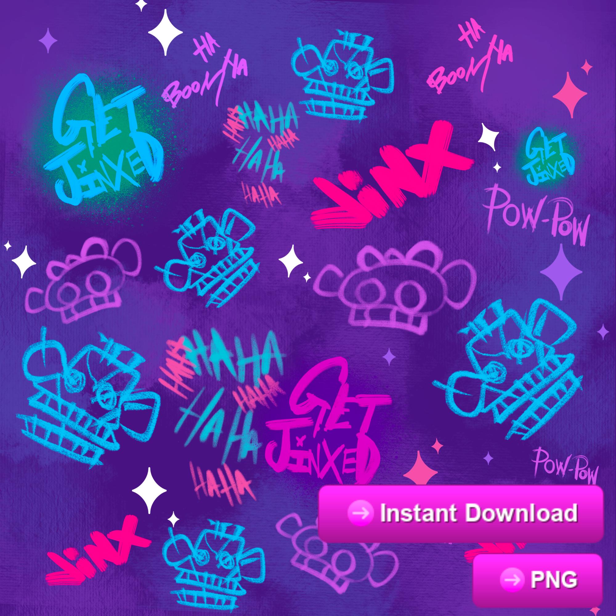 Jinx Graffiti Digital PNG Wallpaper Download League of Legends Clipart ...