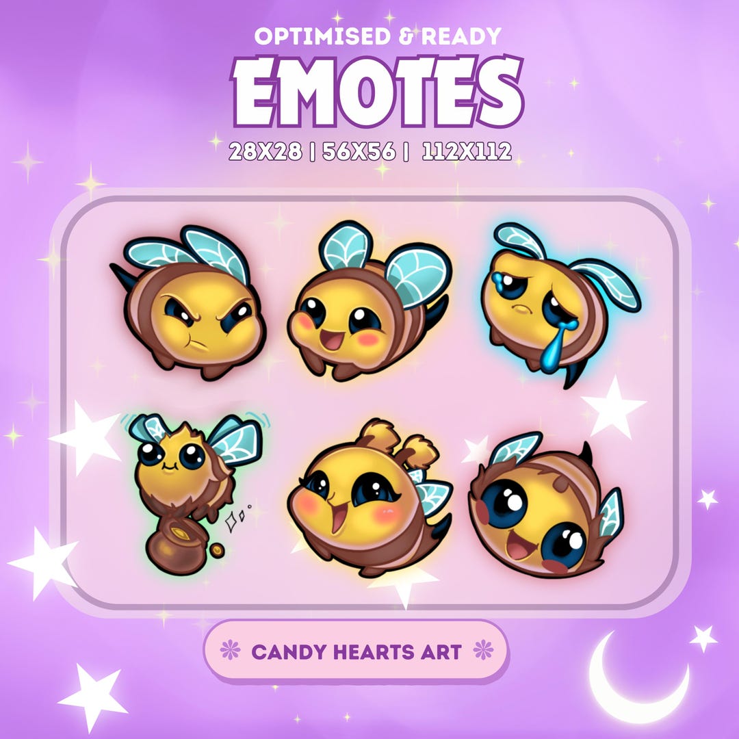 Save the Bees Emotes for Twitch & Discord - Charity Stream Emotes - Etsy