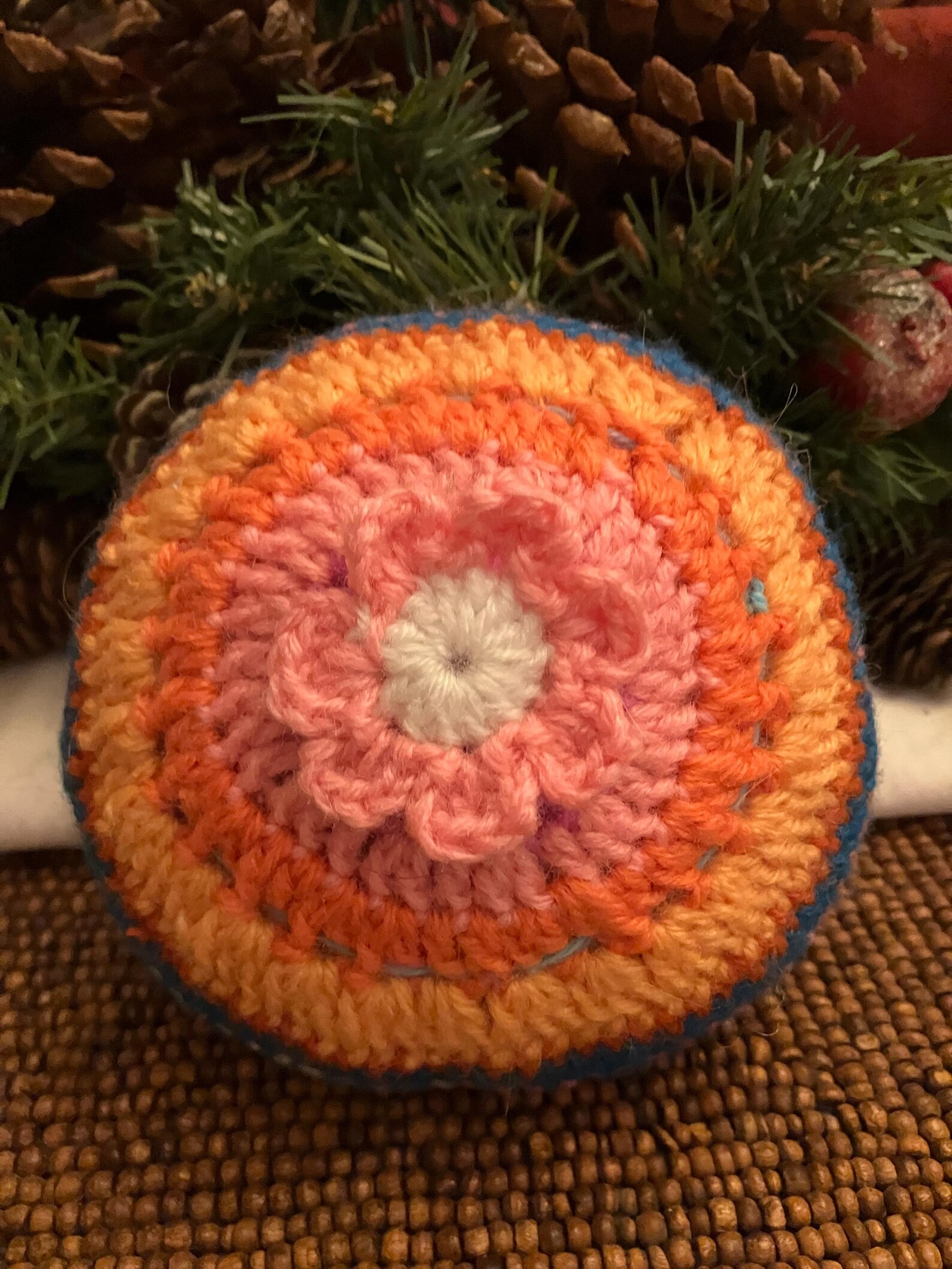 Double Sided Crochet Pin Cushion Handmade Cotton and Acrylic Yarn - Etsy