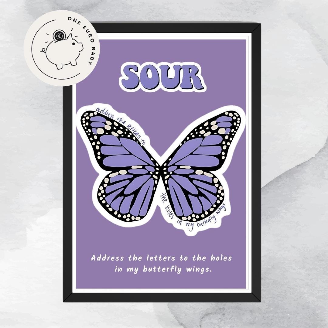 Olivia Rodrigo's Album sour Rare Olivia Rodrigez Poster in A3, A4 & A5 ...