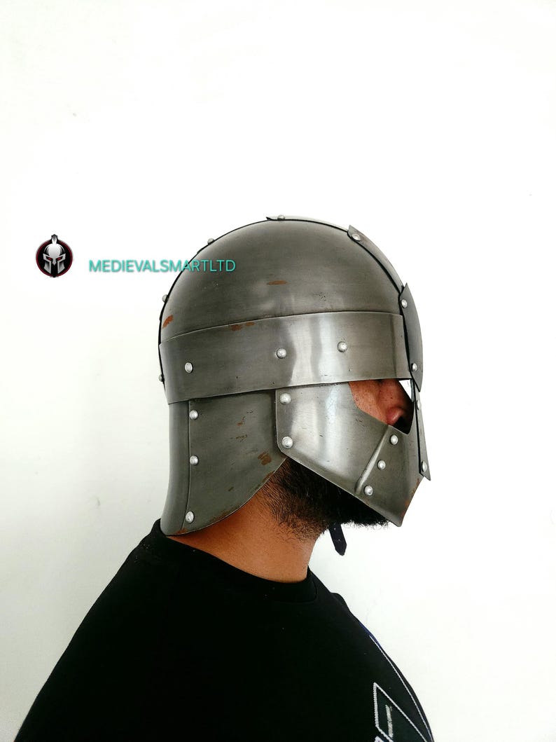 Handmade 18-gauge Steel Crusader Helmet – Medieval Knight Helm - Etsy