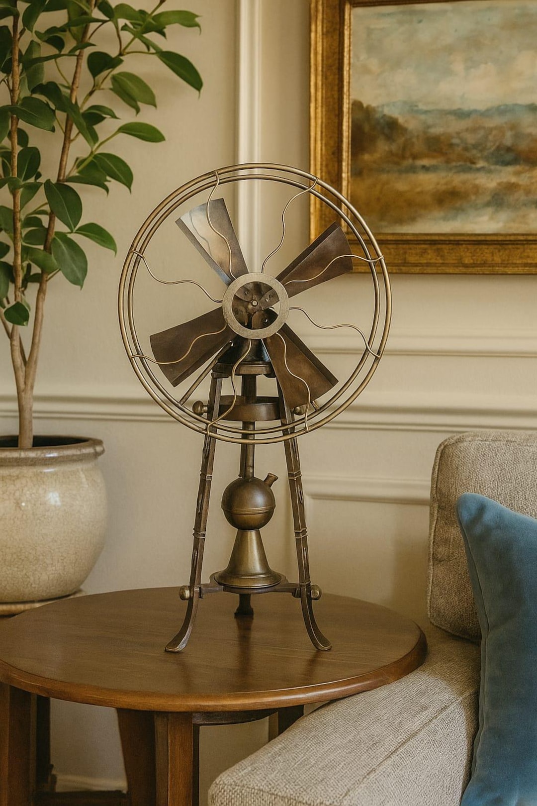 Kerosene Steam Engine Floor Fan: Steampunk Vintage Replica - Etsy