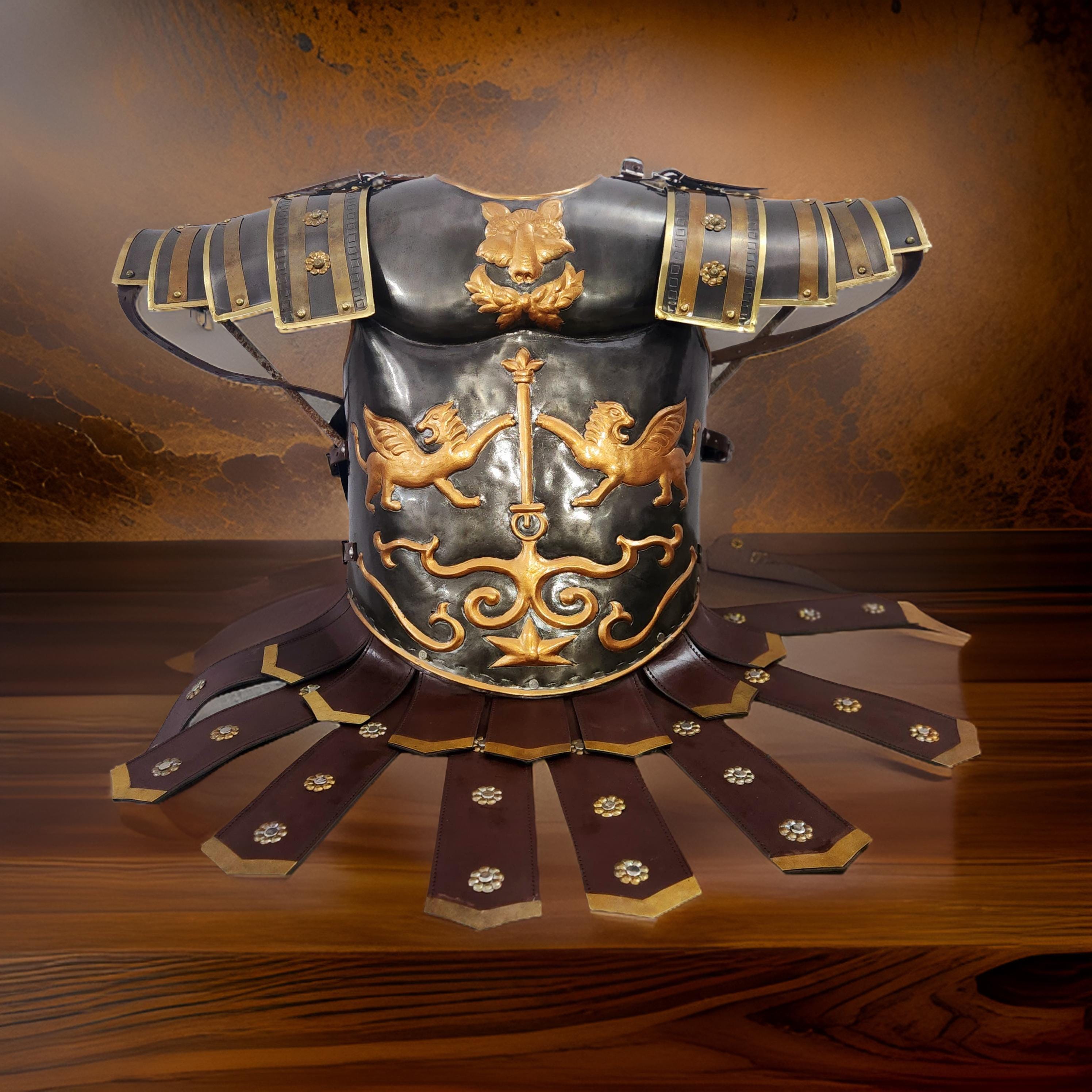 Roman Cuirass Knight Half Body Armor Breastplate - Greek Roman Armor ...