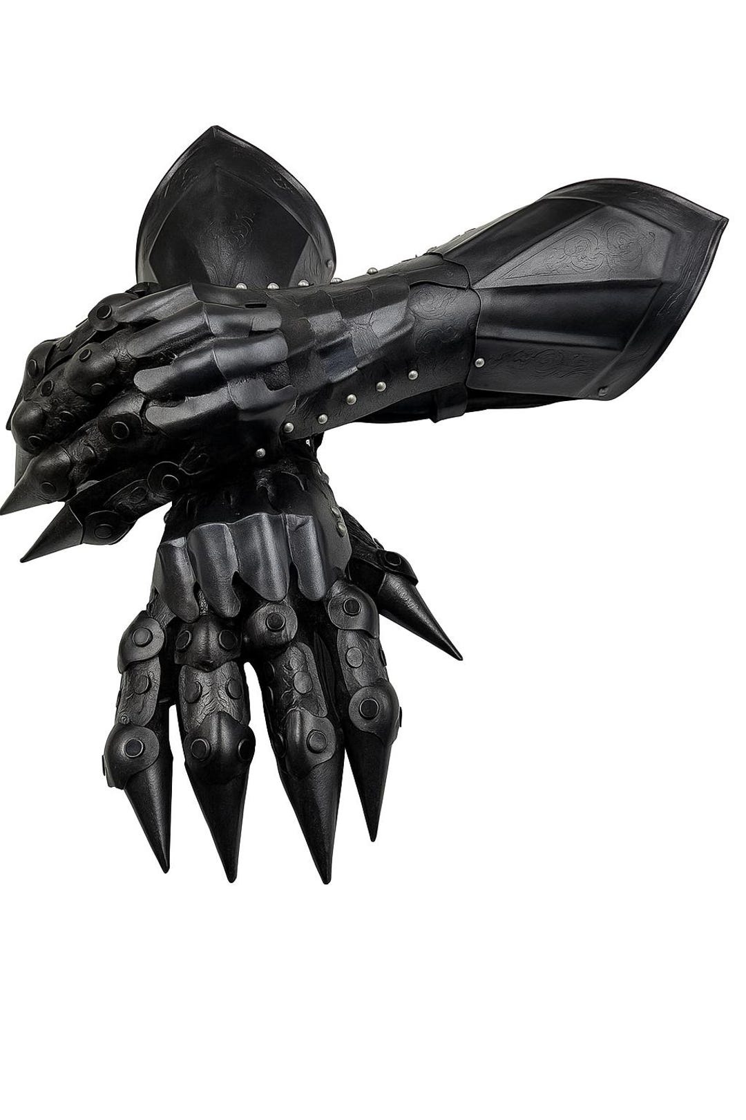 Medieval Nazgul Black Etched Steel Gauntlets: Hand Armor Gloves - Etsy