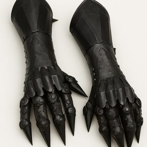 Medieval Nazgul Black Etched Steel Gauntlets: Hand Armor Gloves - Etsy