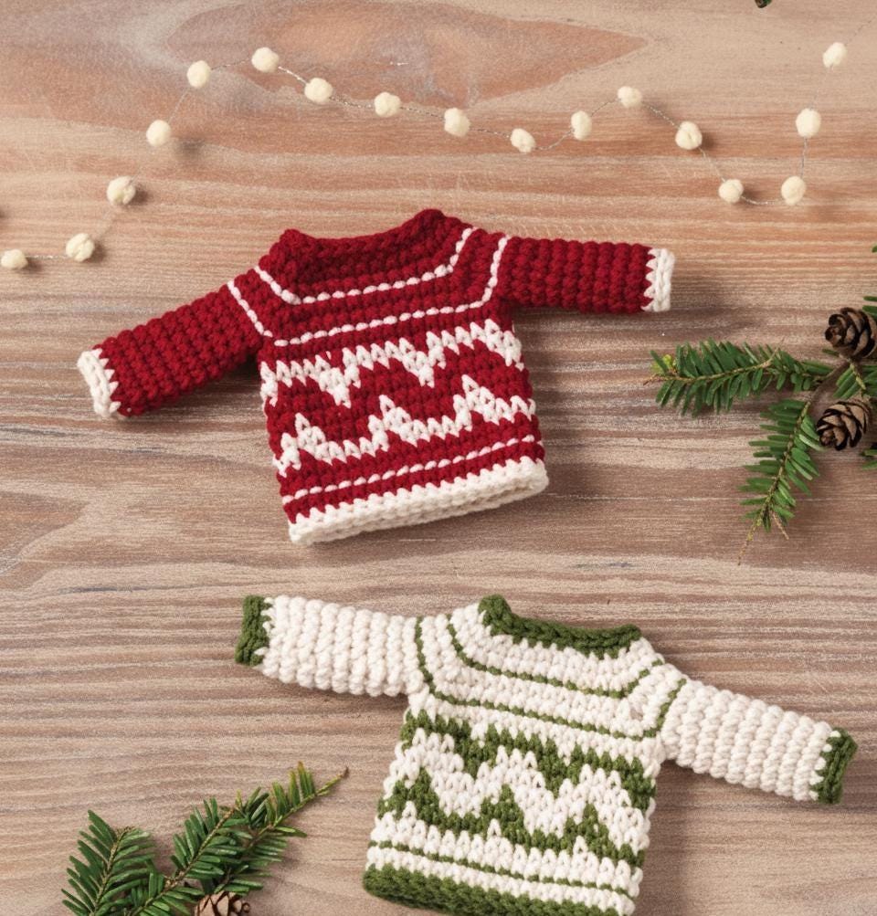 Mini Sweater Pattern: Festive Decor • Instant PDF Download - Etsy
