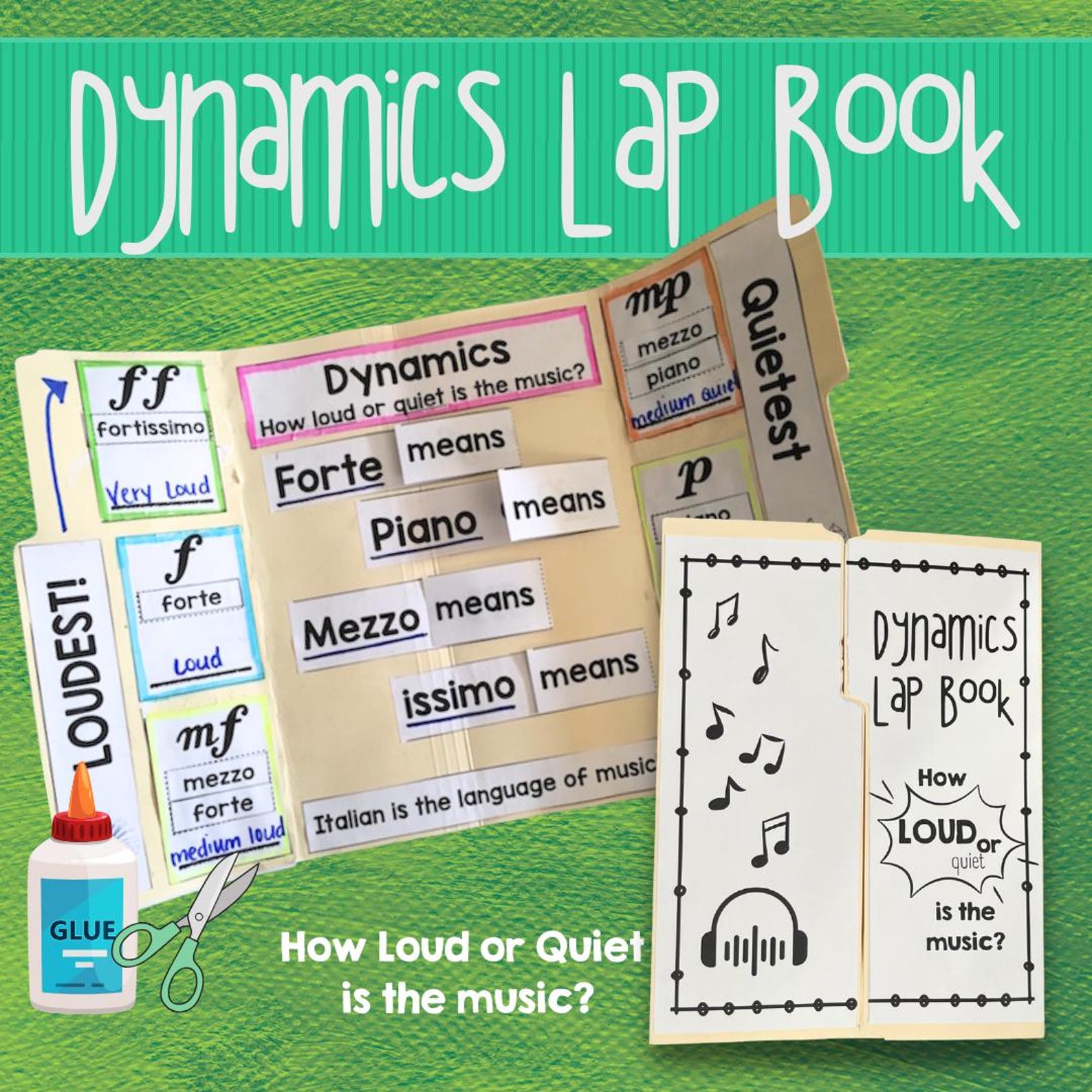 Dynamics Lapbook | Forte Piano | Loud & Quiet | General Music ...