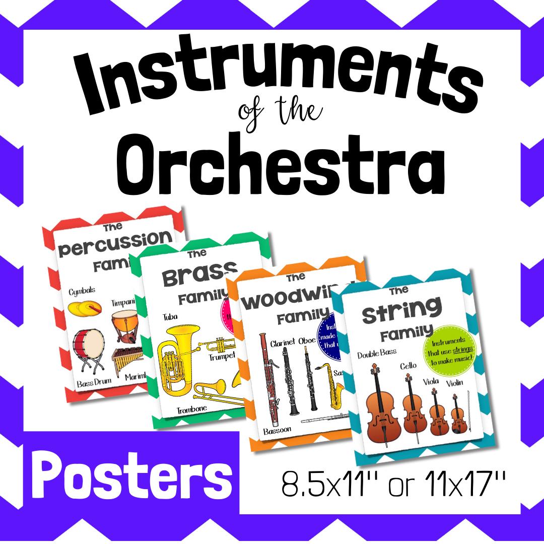 Instrument Family Posters | Printable 8.5x11" or 11x17" | Orchestra ...