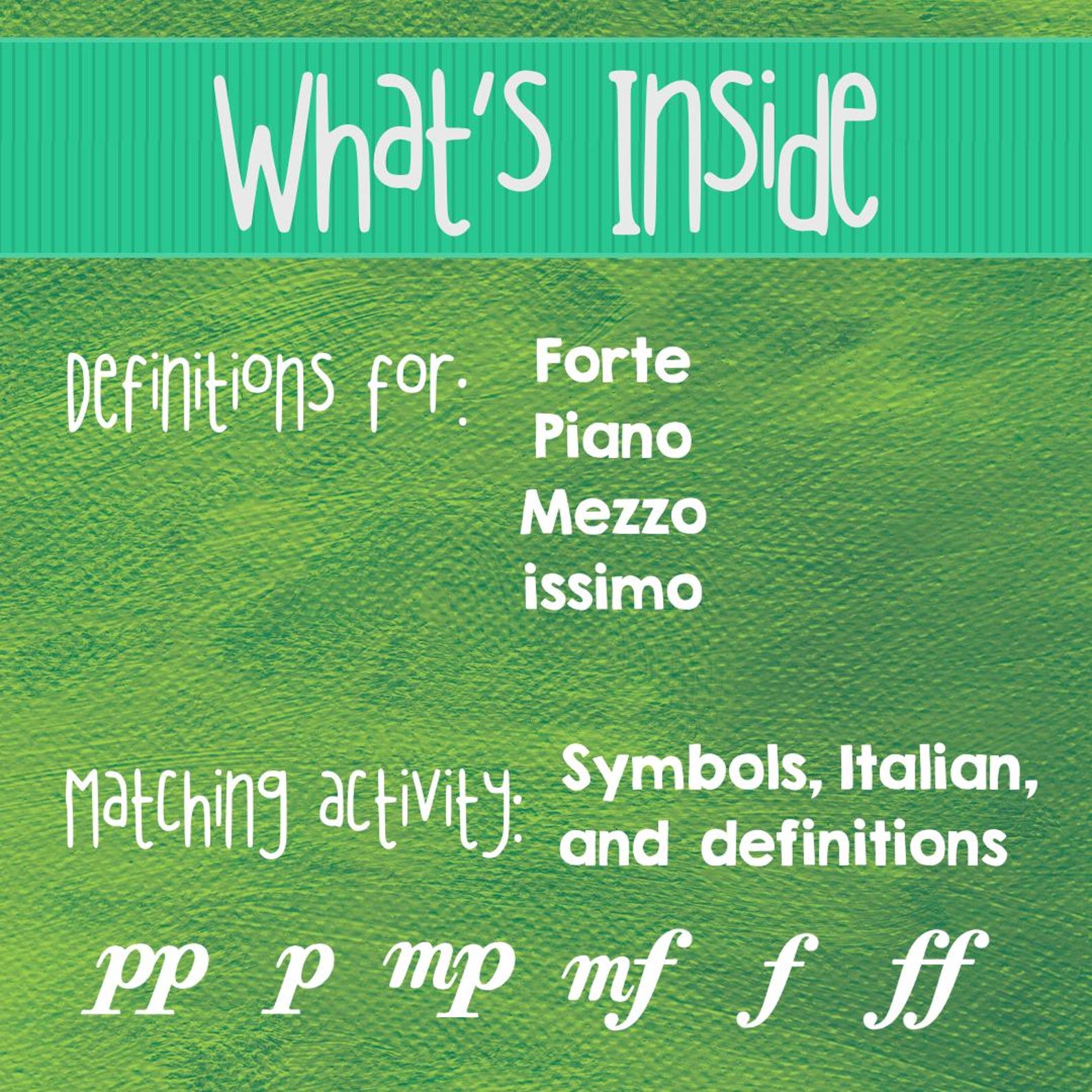 Dynamics Lapbook | Forte Piano | Loud & Quiet | General Music ...