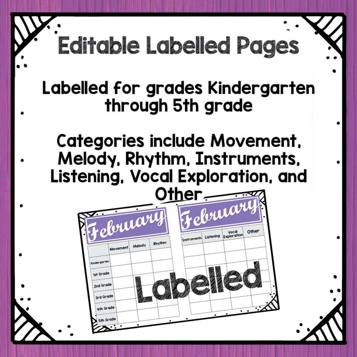 Monthly Planning Calendar | Music Teacher | Editable | Canva, PPT ...