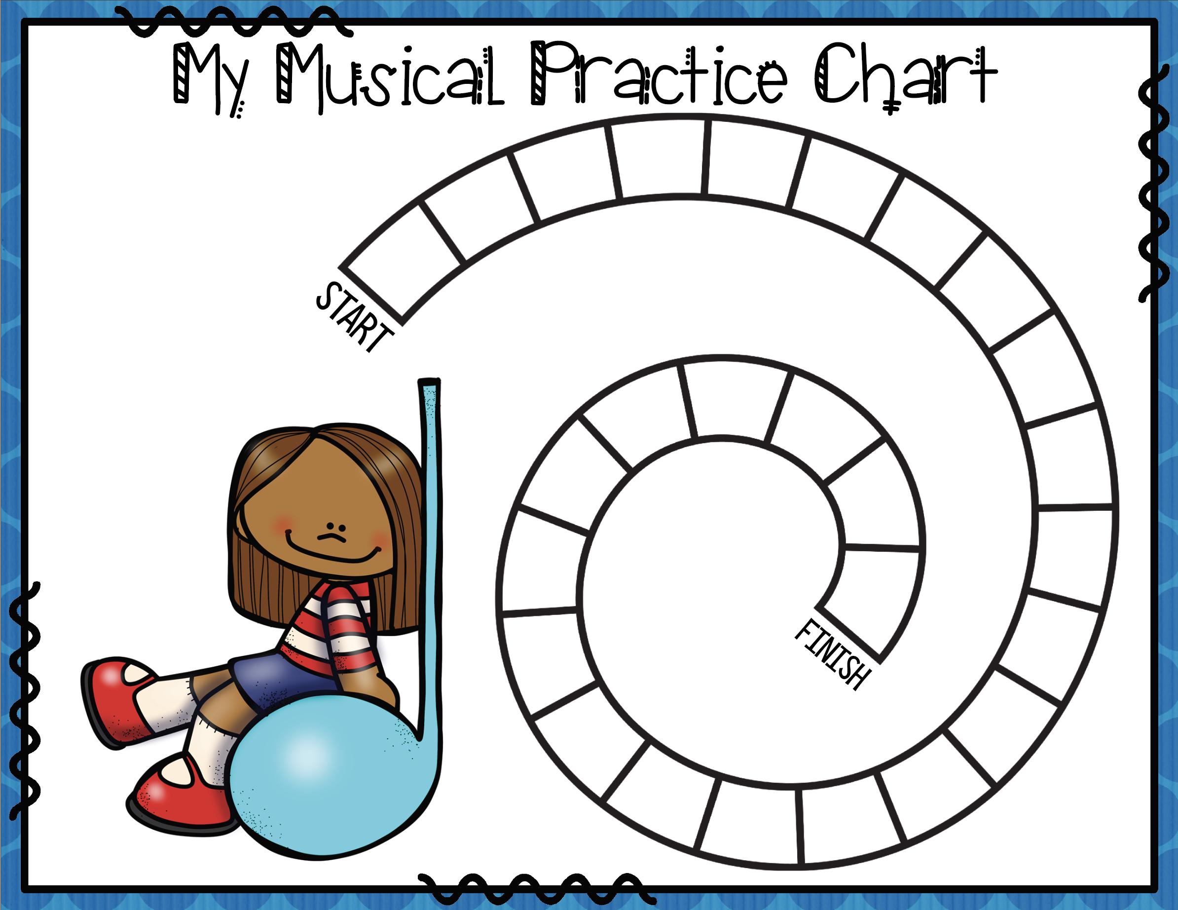 My Musical Practice Chart | Sticker Chart for Young Musicians - Etsy