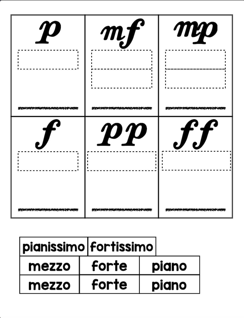 Dynamics Lapbook | Forte Piano | Loud & Quiet | General Music ...